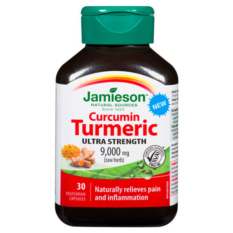 Jamieson Curcumin Turmeric Ultra Strength Vegetarian Capsules 30 Count ...
