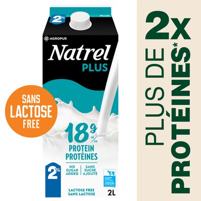 Natrel Plus Lactose-Free 2% Protein Milk 2 L - Voilà Online Groceries ...
