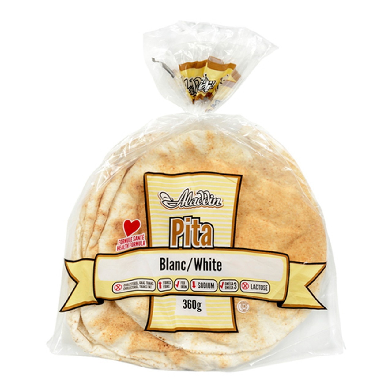 Aladdin Pita White Medium 360 g (frozen) - Voilà Online Groceries & Offers