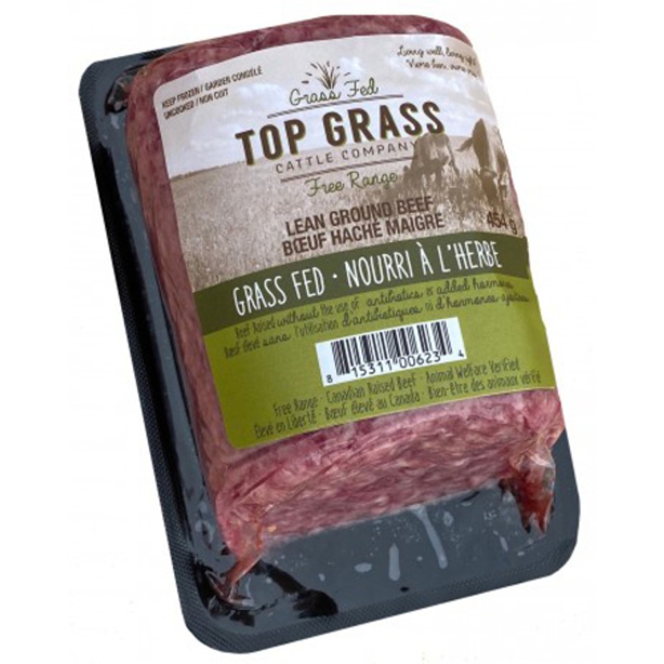Top Grass Beef Ground Extra Lean 454 g - Voilà Online Groceries & Offers