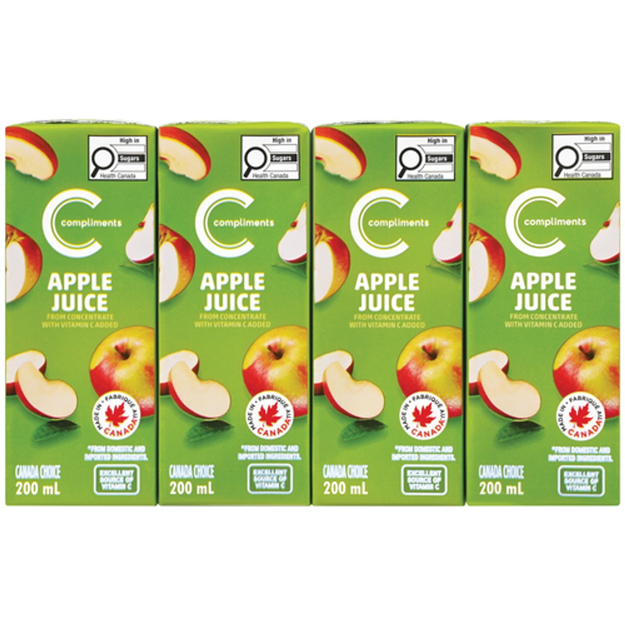 Compliments Apple Juice Unsweetened 8 x 200 ml - Voilà Online Groceries ...