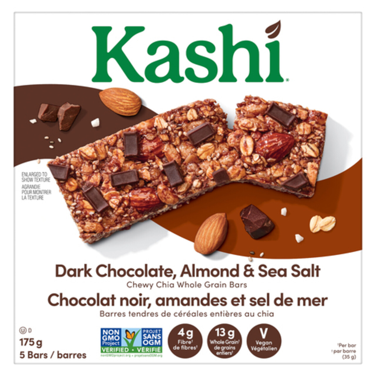 Kashi Chewy Bar Dark Chocolate Almond Sea Salt 175 g - Voilà Online ...