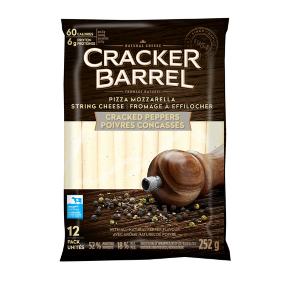 Cracker Barrel Cheese Pizza Mozzarella Strings Cracked Peppers 12 units ...