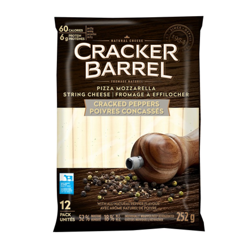 Cracker Barrel Cheese Pizza Mozzarella Strings Cracked Peppers 12 units ...