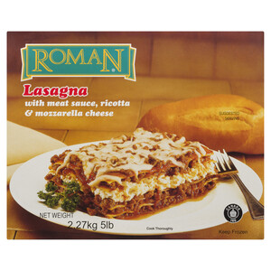 Roman Frozen Lasagna Tray With Cheese And Meat 2.27 kg - Voilà Online ...