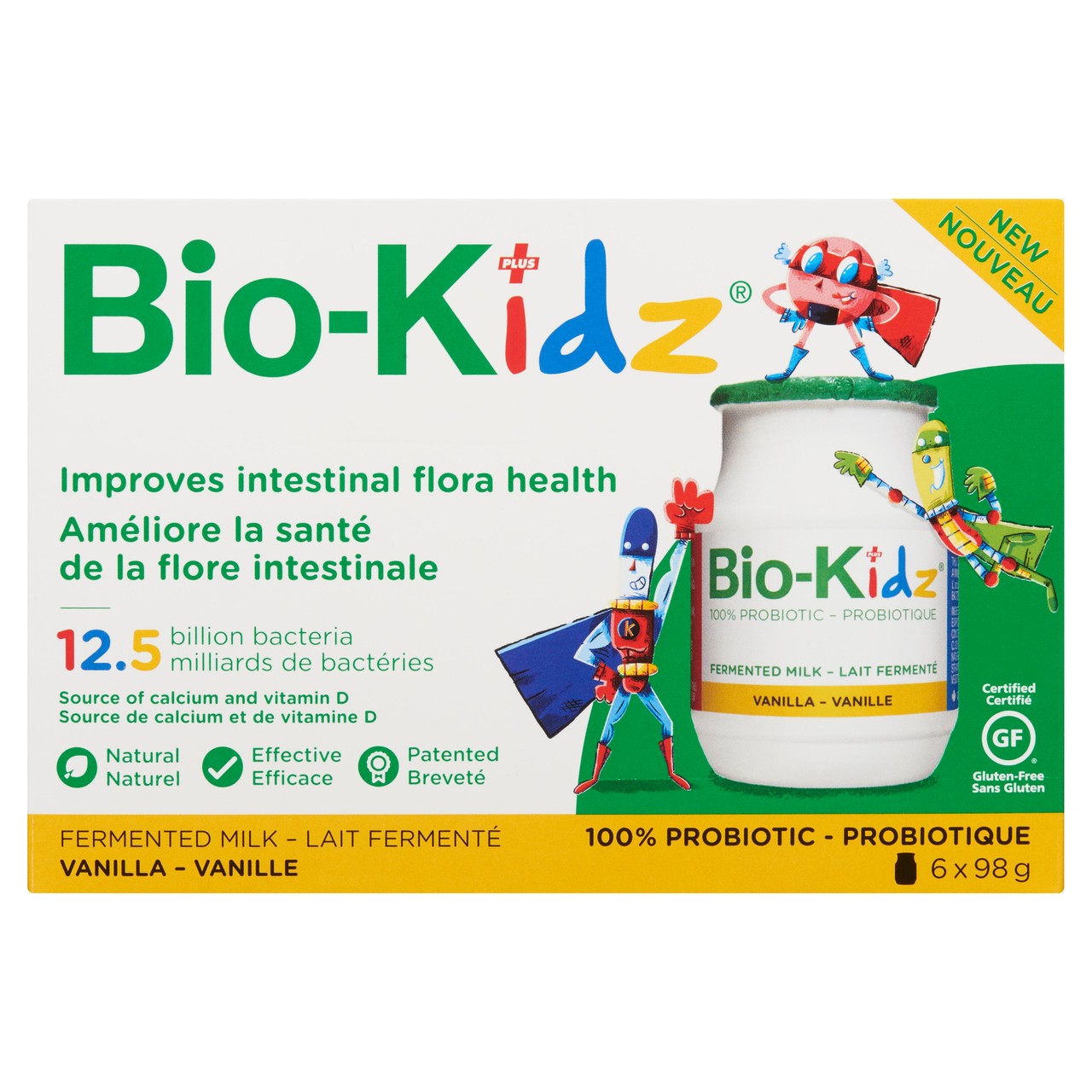 Bio-K Plus Kidz Gluten-Free Fermented Milk Vanilla 6 x 98 g - Voilà ...