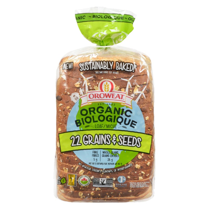 Oroweat Organic Bread 22 Grain & Seeds 680 g - Voilà Online Groceries ...