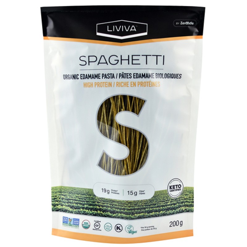 Liviva Organic Spaghetti Pasta Edamame 200 g - Voilà Online Groceries ...