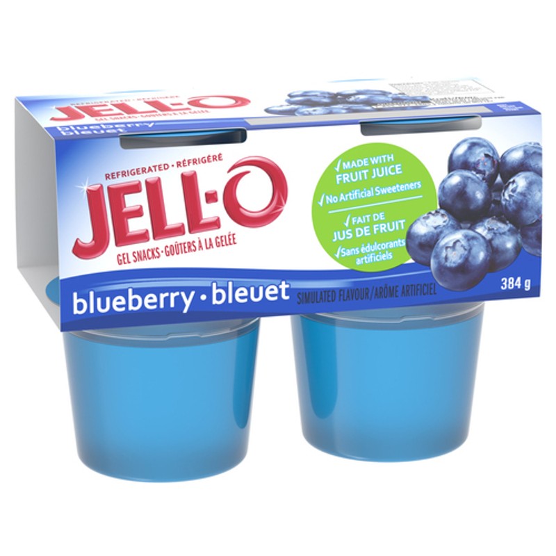Jell-O Gel Snacks Blueberry 384 g - Voilà Online Groceries & Offers