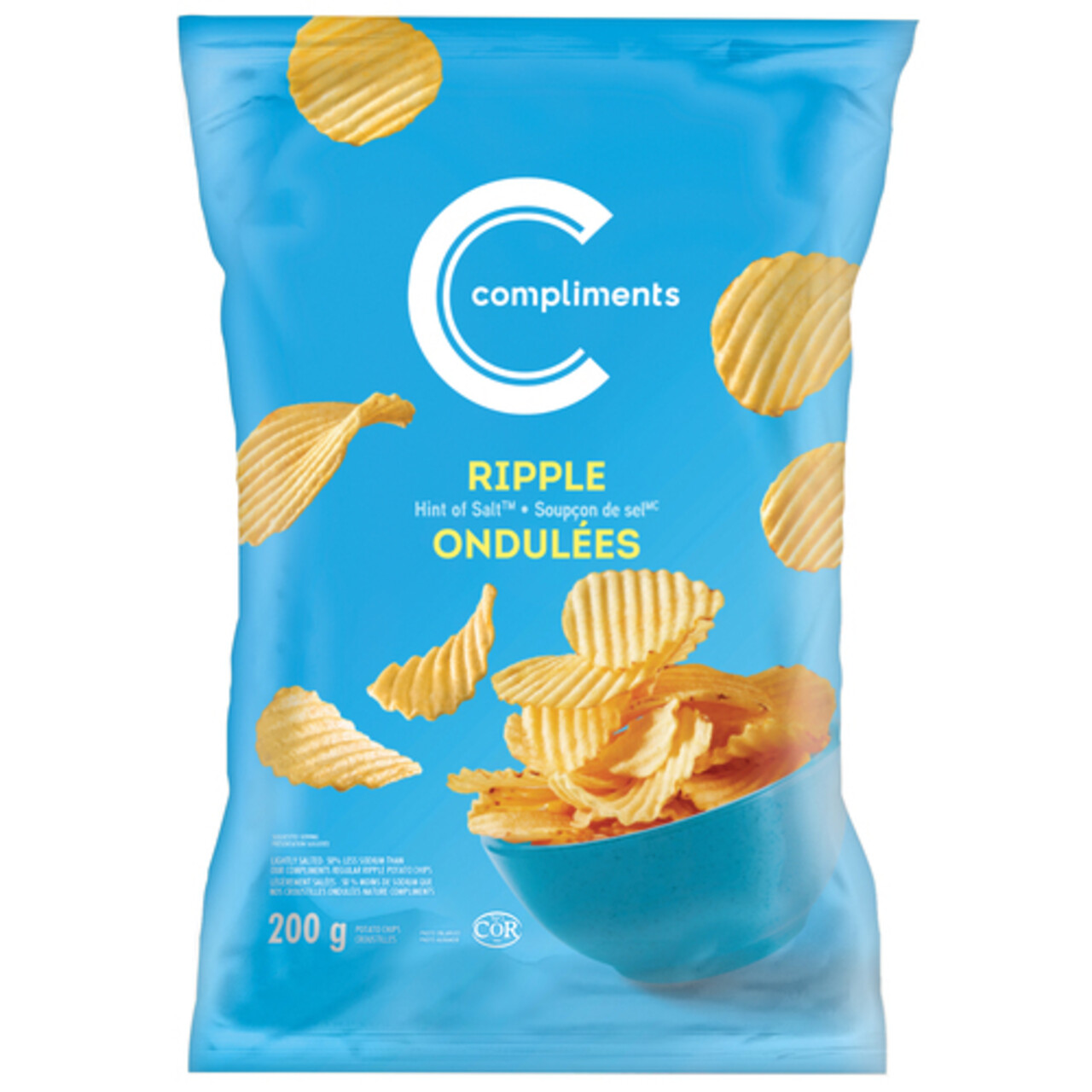 Compliments Ripple Potato Chips Hint Of Salt 200 g - Voilà Online ...