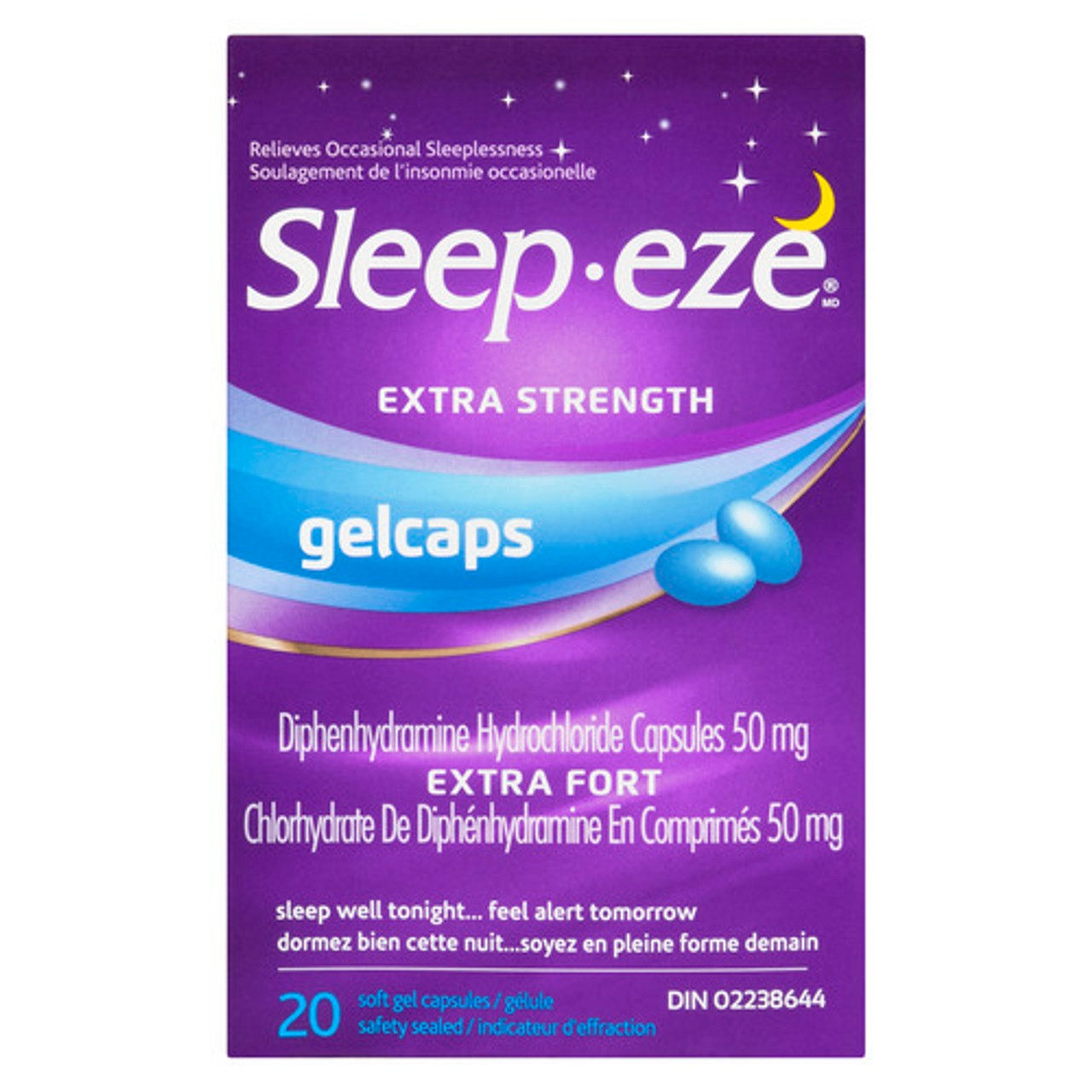 Sleep-Eze Sleeping Aid Gel Caplets Extra Strength 20 Count - Voilà ...
