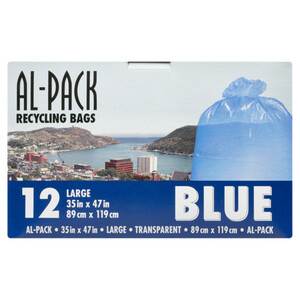 Al-Pack Recycling Bags Blue Large 12 Bags - Voilà Online Groceries & Offers