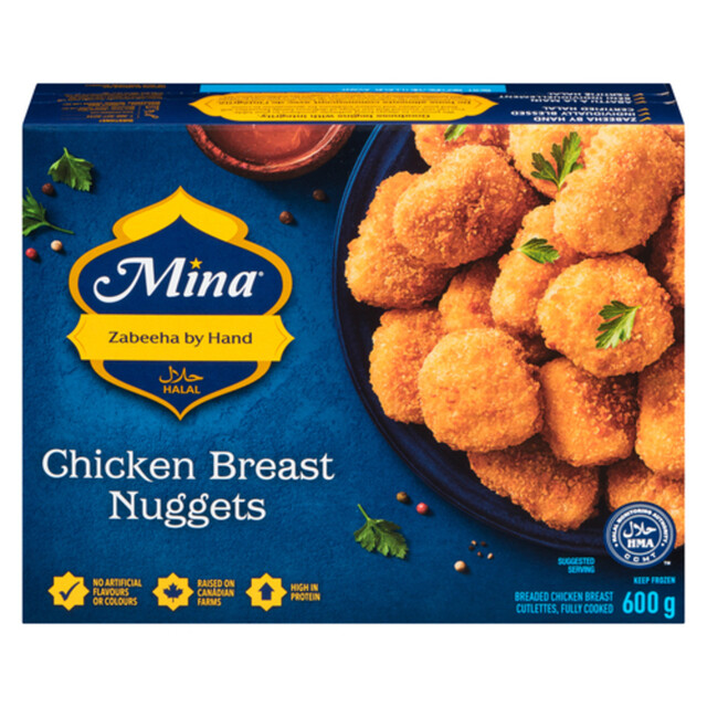 Mina Halal Frozen Chicken Breast Nuggets 600 g - Voilà Online Groceries ...