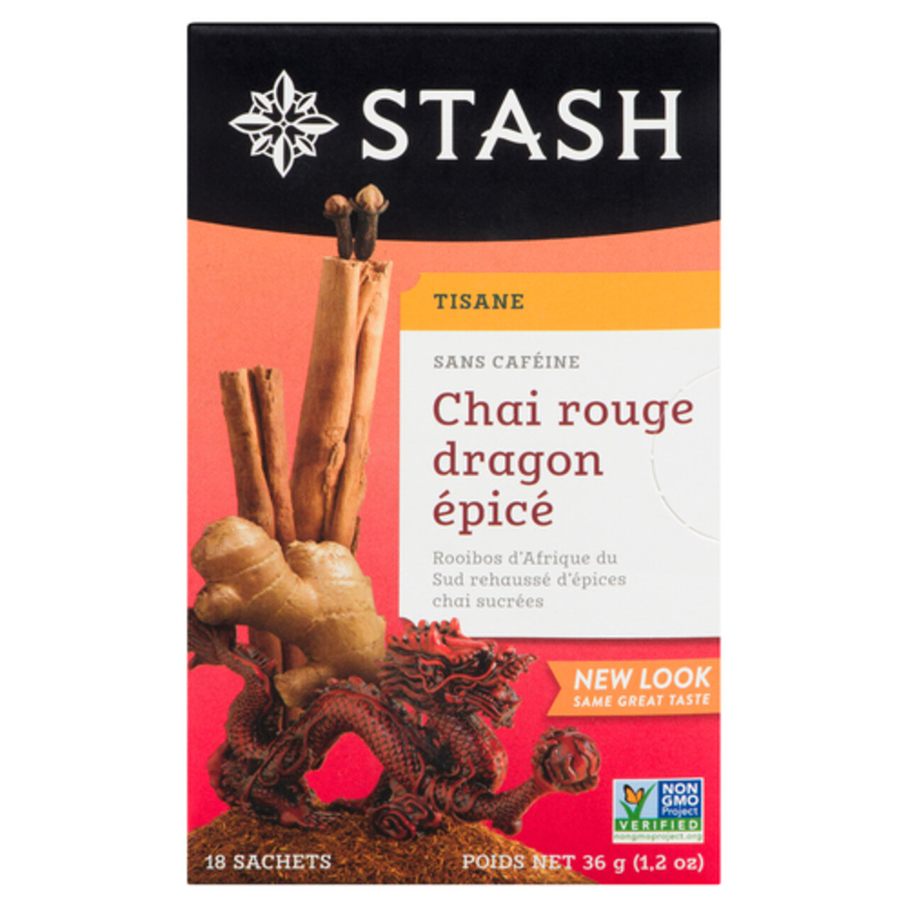 Stash Caffeine-Free Herbal Tea Spice Dragon Red Chai 18 Tea Bags ...