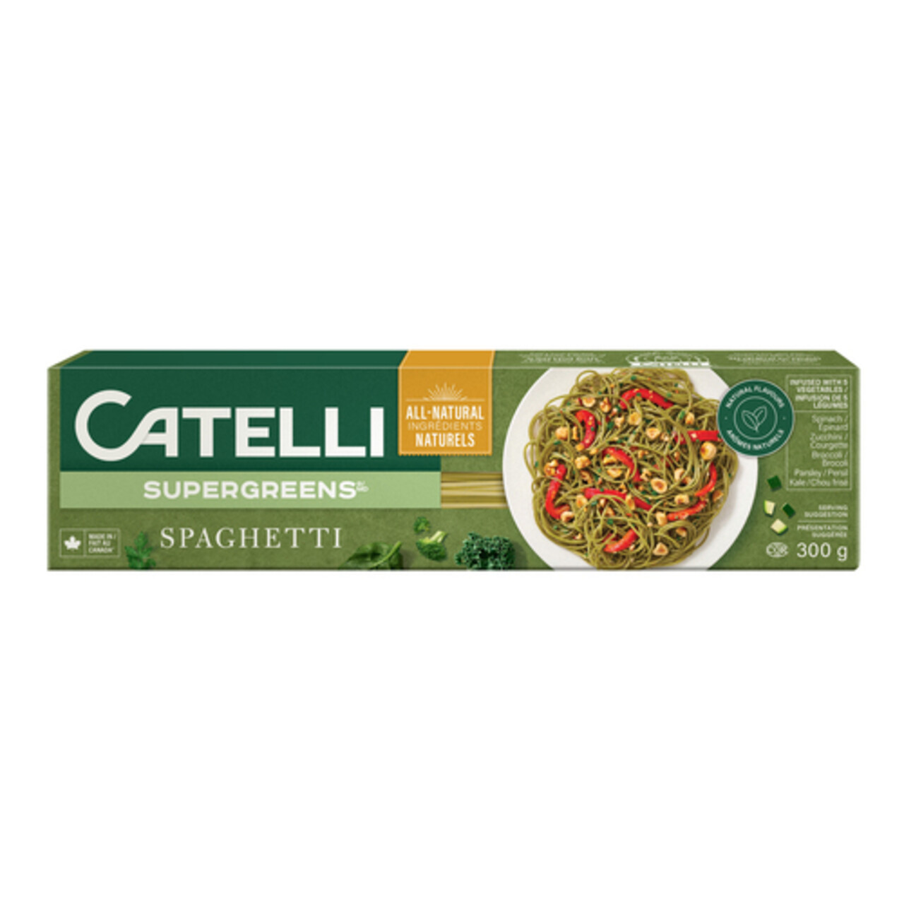 Catelli Pasta Supergreens Spaghetti 300 g - Voilà Online Groceries & Offers