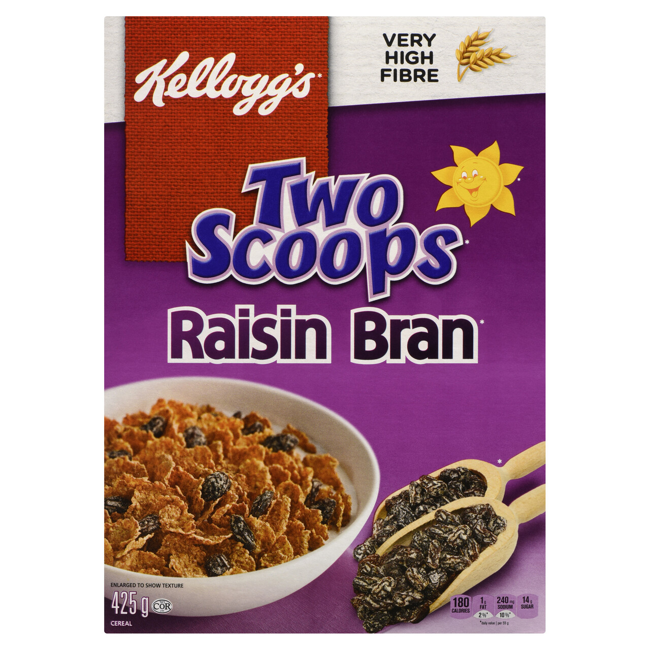 Kellogg's Two Scoops Cereal Raisin Bran 425 g - Voilà Online Groceries ...