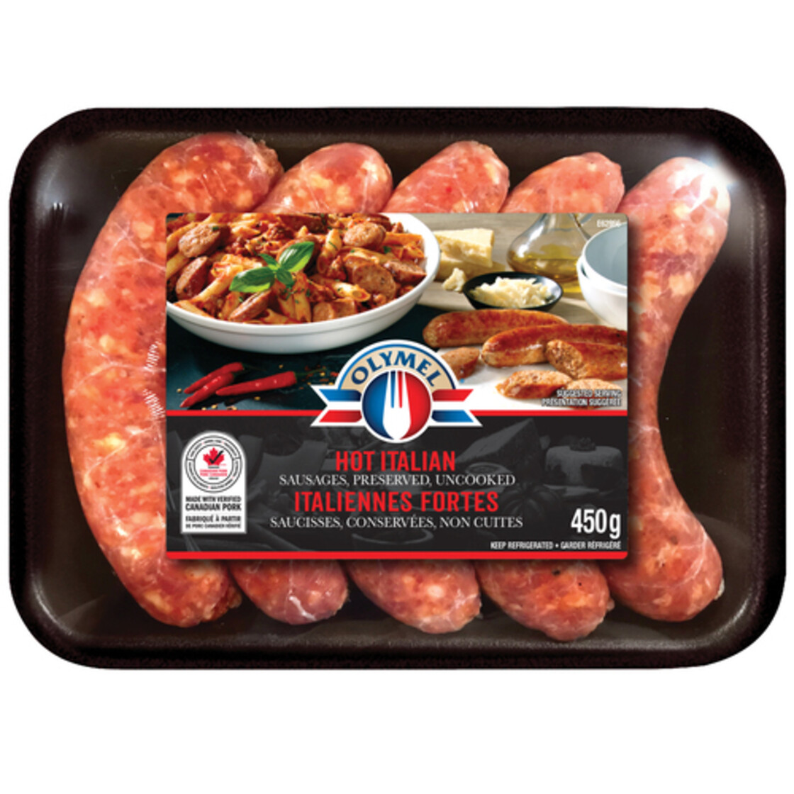 Olymel Frozen Sausages Hot Italian 450 g - Voilà Online Groceries & Offers