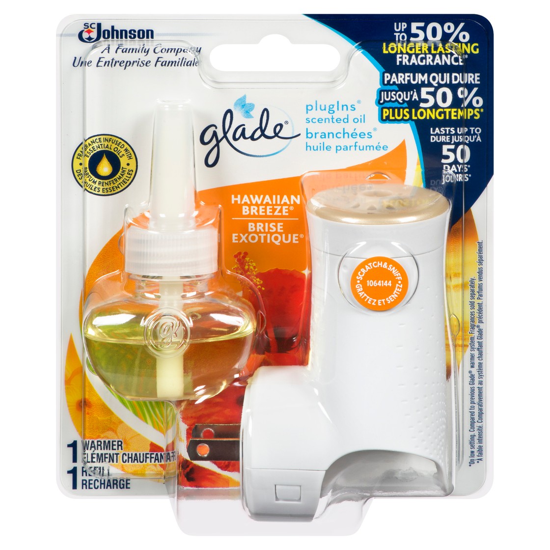 Glade Plug Ins Air Freshener Starter Kit Oil Hawaiian Breeze 1 Refill ...