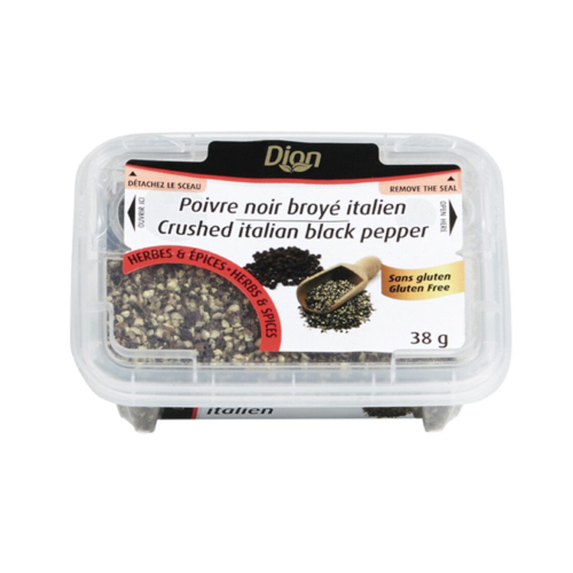Les Aliments G. Dion Foods Gluten-Free Black Crushed Italian Pepper 38 ...