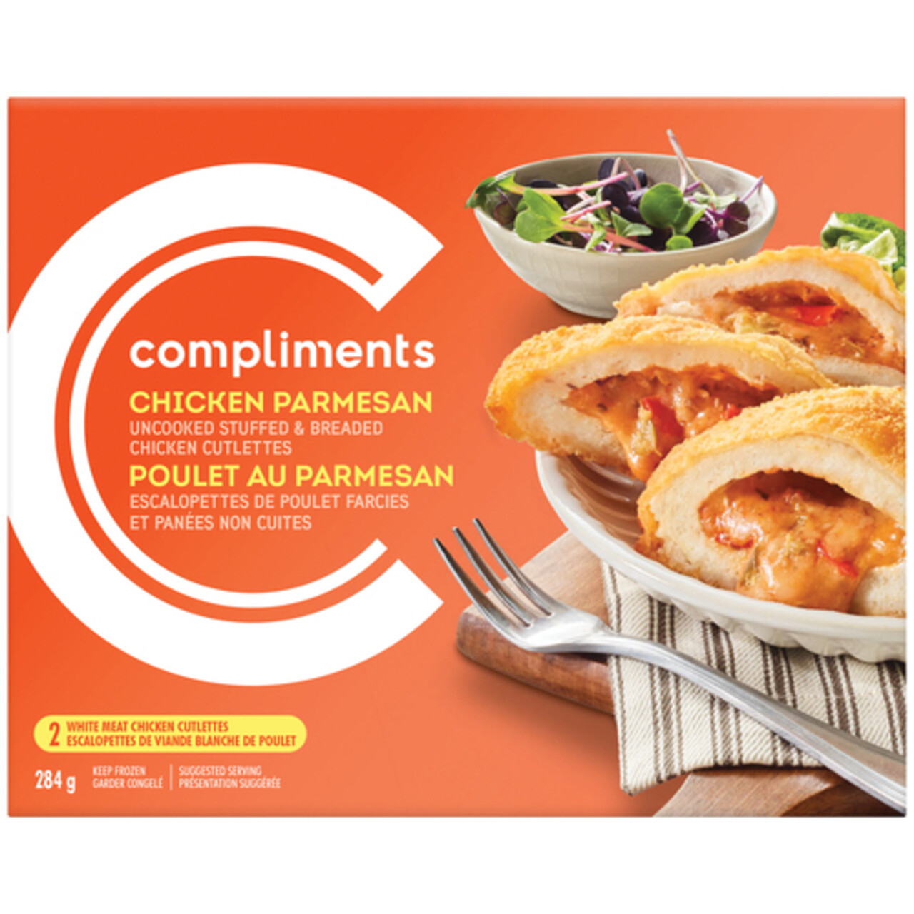 Compliments Frozen Parmesan Stuffed Chicken 284 g - Voilà Online Groceries & Offers