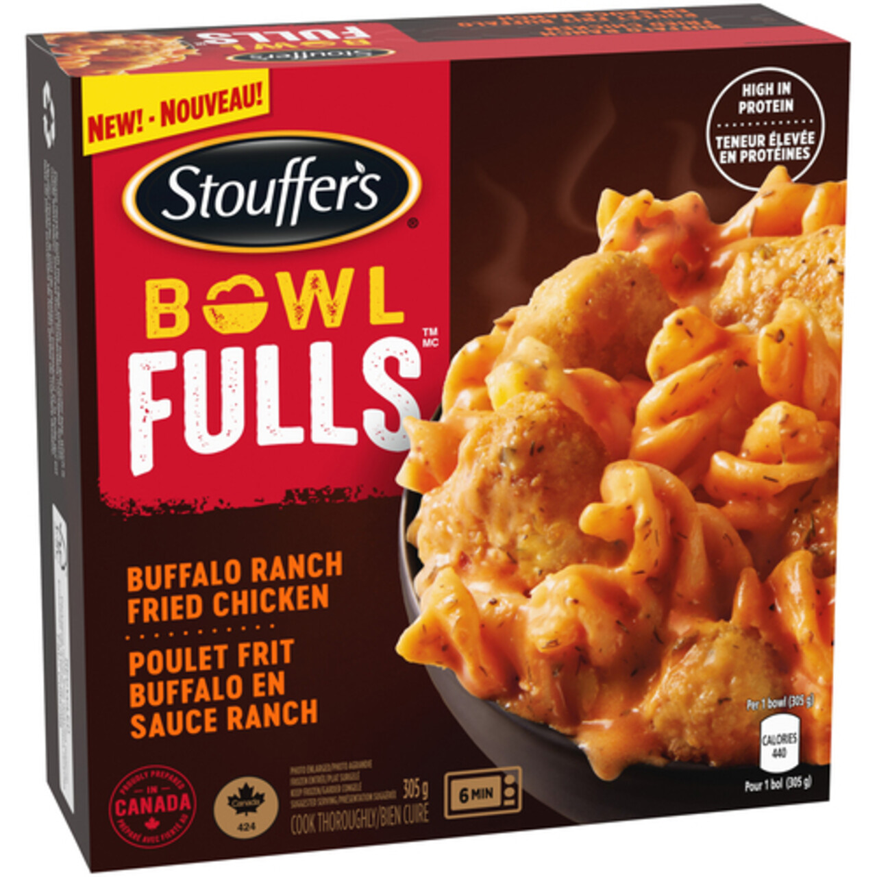 Stouffer's Frozen Bowl Fulls Buffalo Ranch Fried Chicken 305 g - Voilà ...