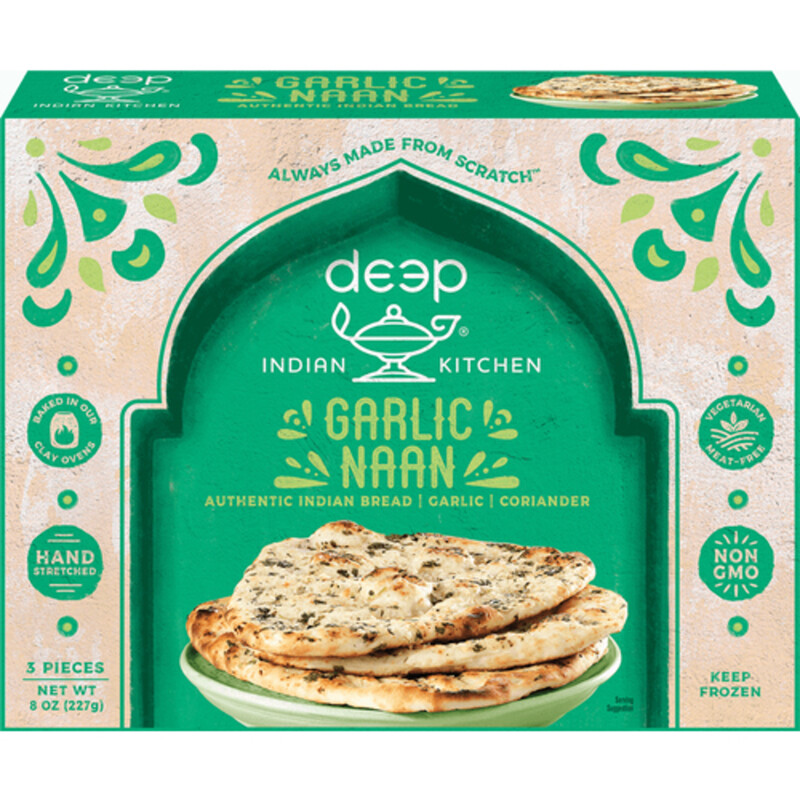 Deep Naan Family Pack Garlic 898 g (frozen) - Voilà Online Groceries ...