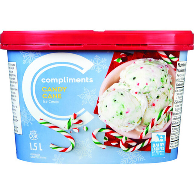 Compliments Ice Cream Candy Cane 1.5 L - Voilà Online Groceries & Offers