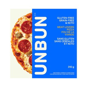 Unbun Foods Meat Lovers Frozen Keto Gluten Free Grain Free Pizza 310.3 ...