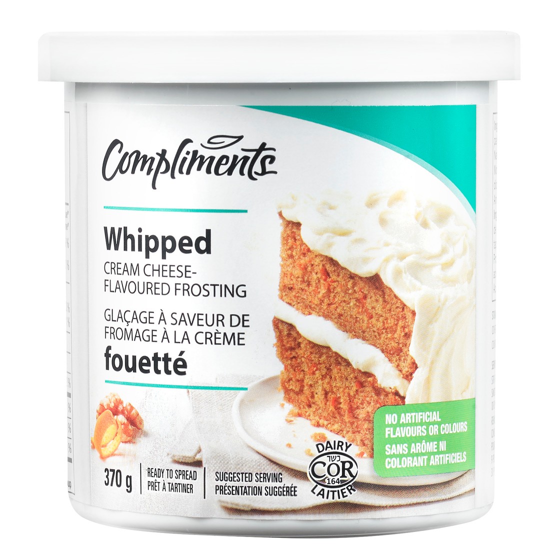 Compliments Whipped Cream Cheese Frosting 370 g - Voilà Online ...
