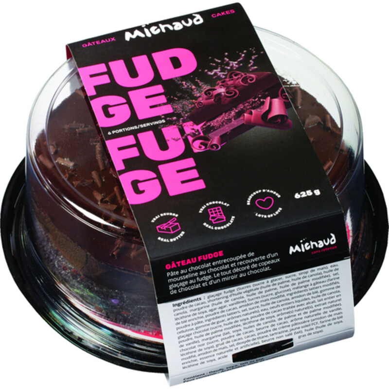Michaud Fudge 6 in Cake 625 G (frozen) - Voilà Online Groceries & Offers