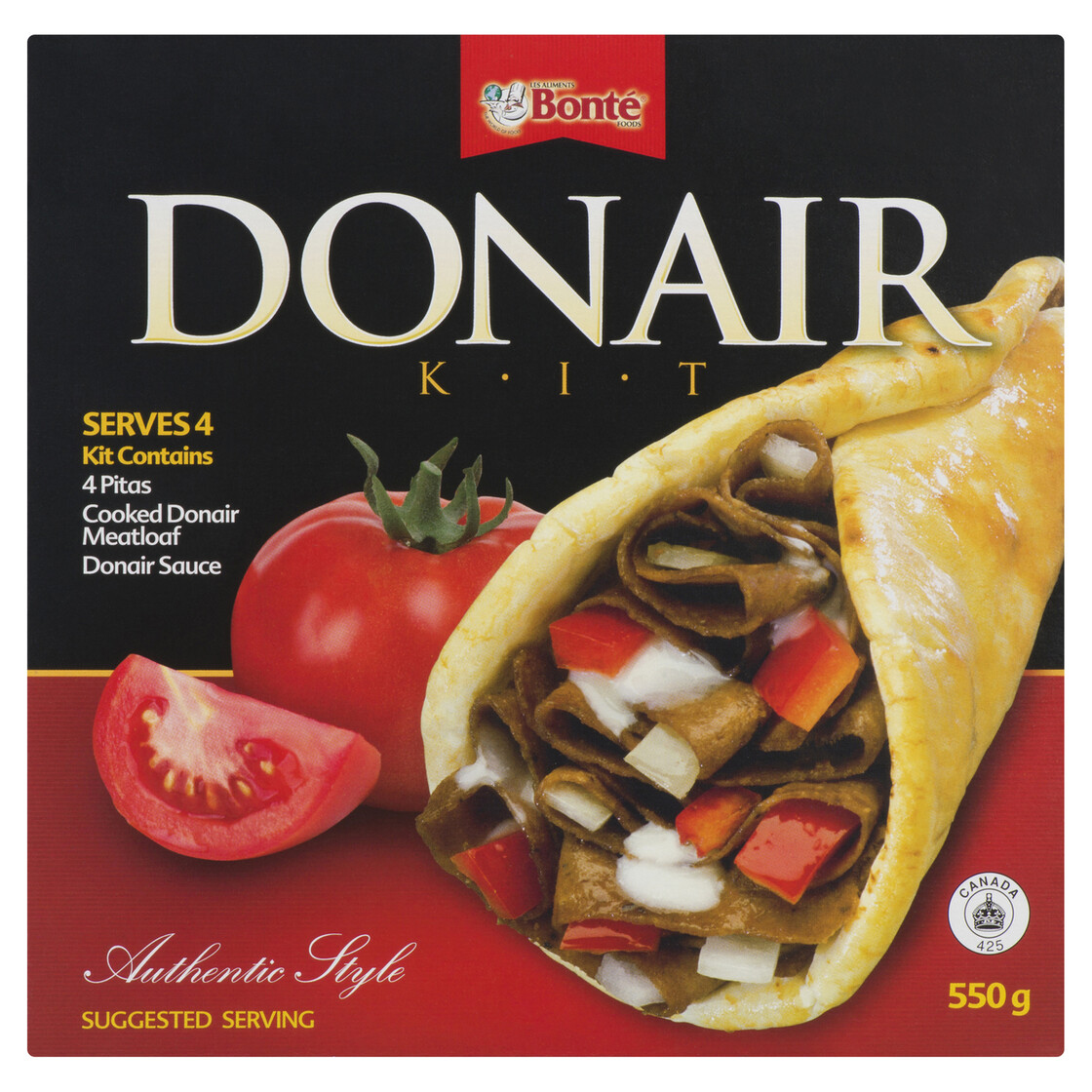 Bonte Donair Kits Frozen Authentic Style 550 g - Voilà Online Groceries ...