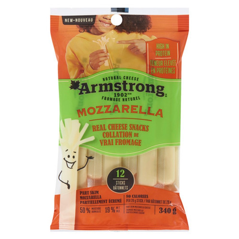 Armstrong Cheese Snack Partly Skimmed Mozzarella Stick 340 g - Voilà ...