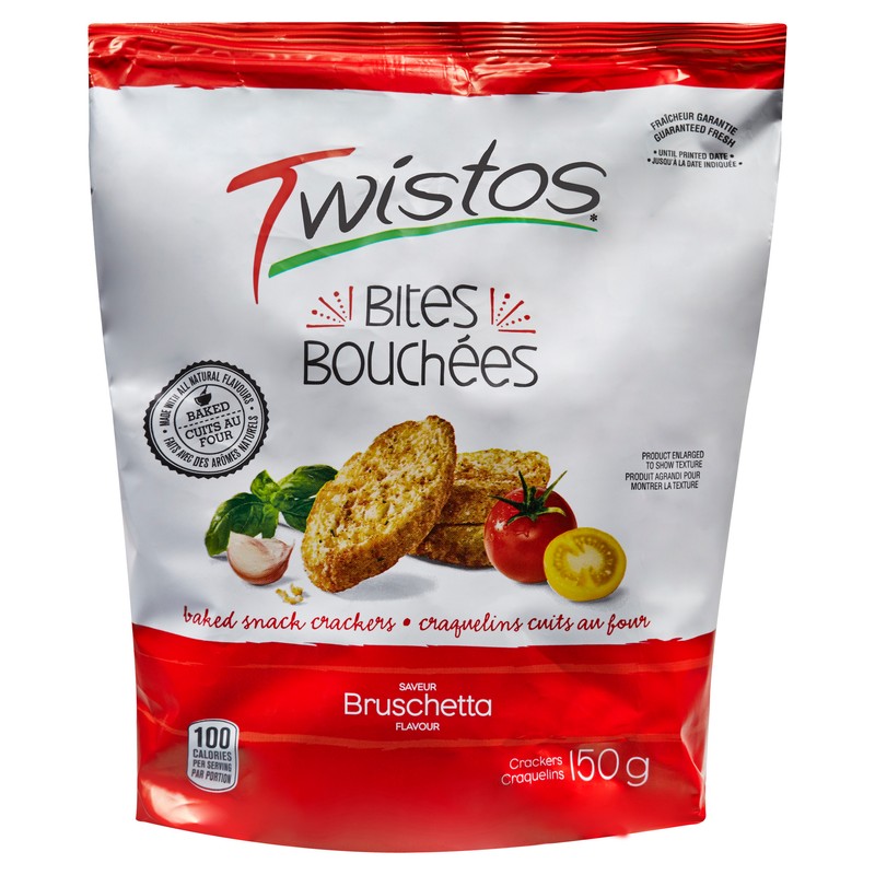 Twistos Bites Bruschetta Baked Snack Crackers 150g - Voilà Online ...