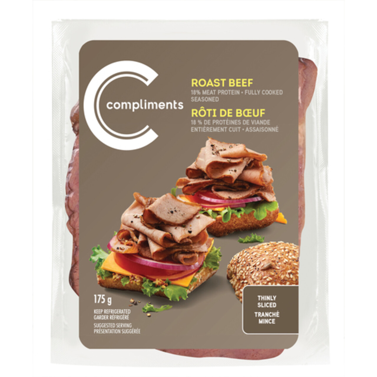 Compliments Roast Beef Thinly Sliced Meat 175 g - Voilà Online ...