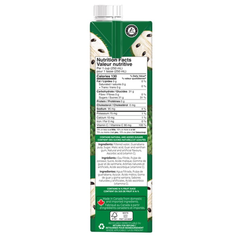 Rubicon Exotic Juice Guanabana Nectar 1 L - Voilà Online Groceries & Offers
