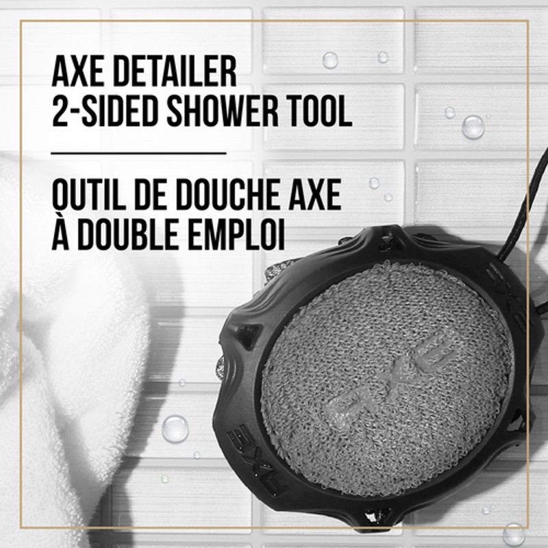 Axe Detailer Shower Tool 2-Sided Body Exfoliator For Men - Voilà Online ...