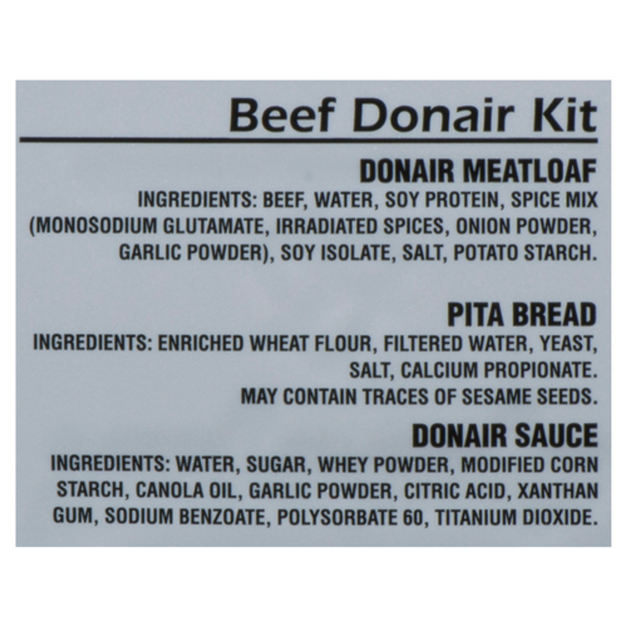 Bonte Donair Kit 550 g - Voilà Online Groceries & Offers