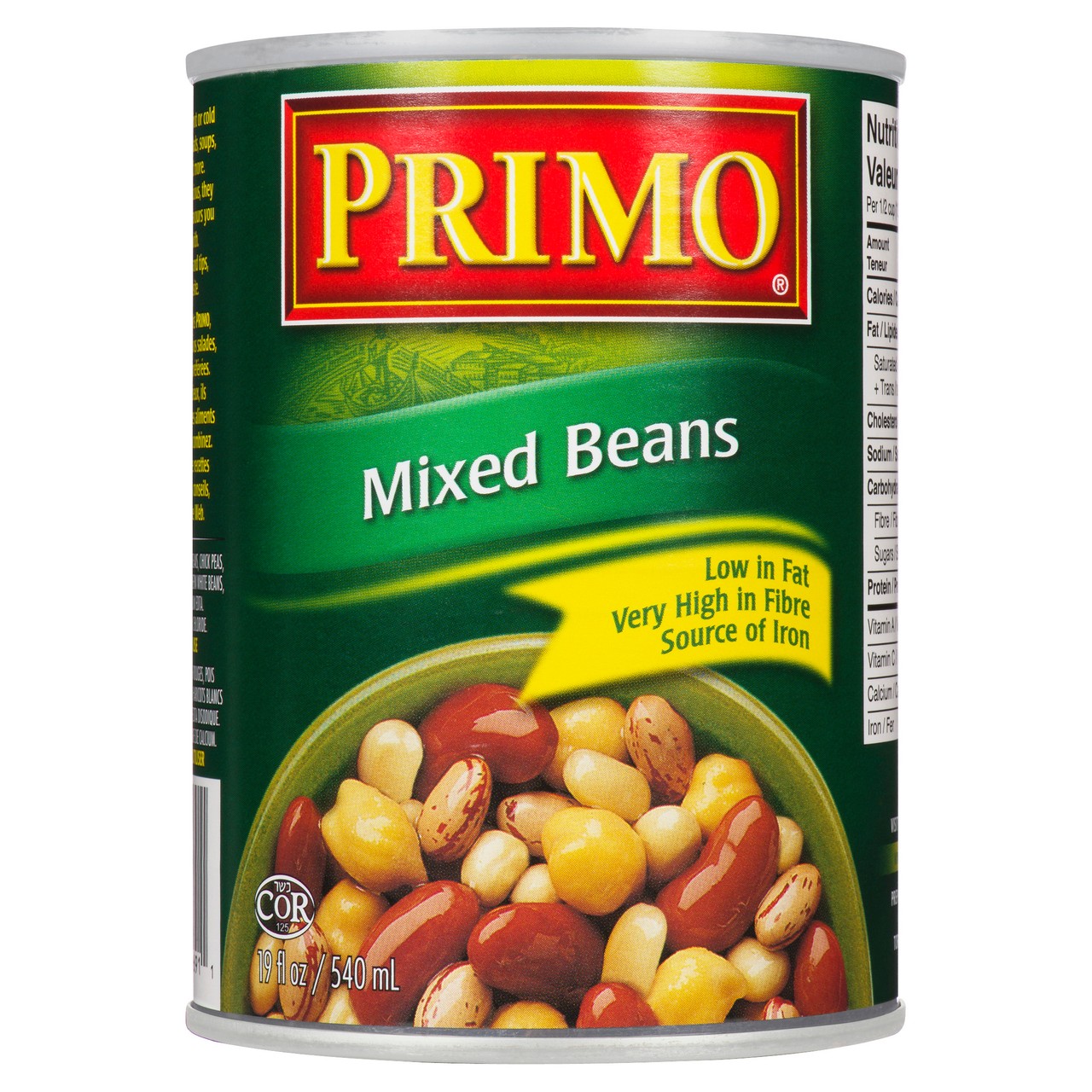 Primo Mixed Beans 540 ml - Voilà Online Groceries & Offers
