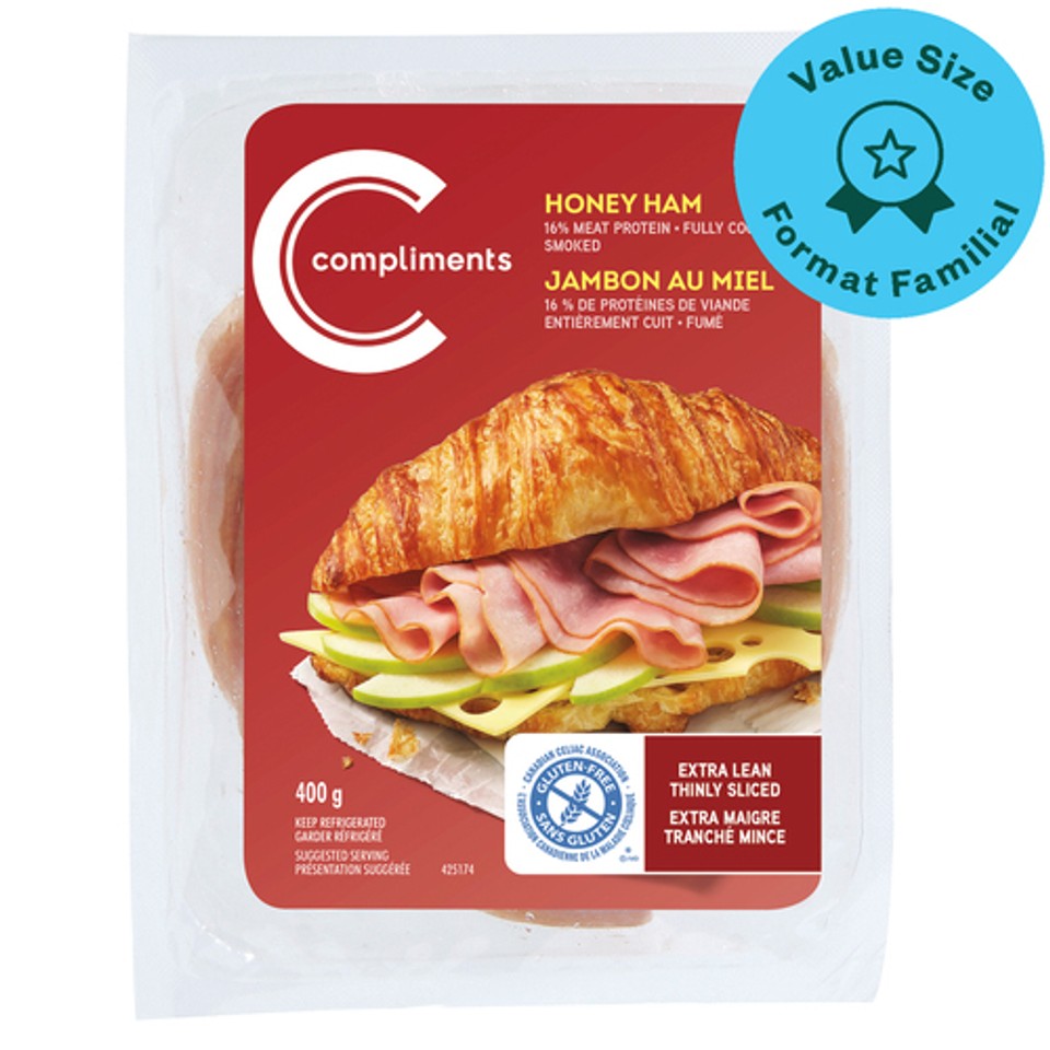 Compliments Ham Honey Extra Lean 400 g - Voilà Online Groceries & Offers