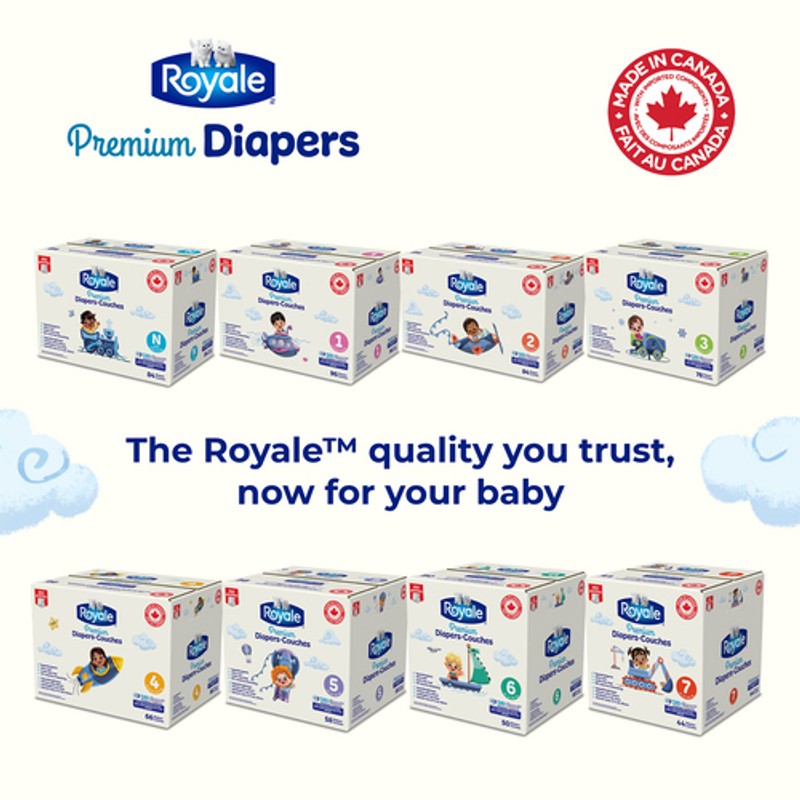 Royale Premium Disposable Baby Diapers Super Pack Size 5 58 Count ...