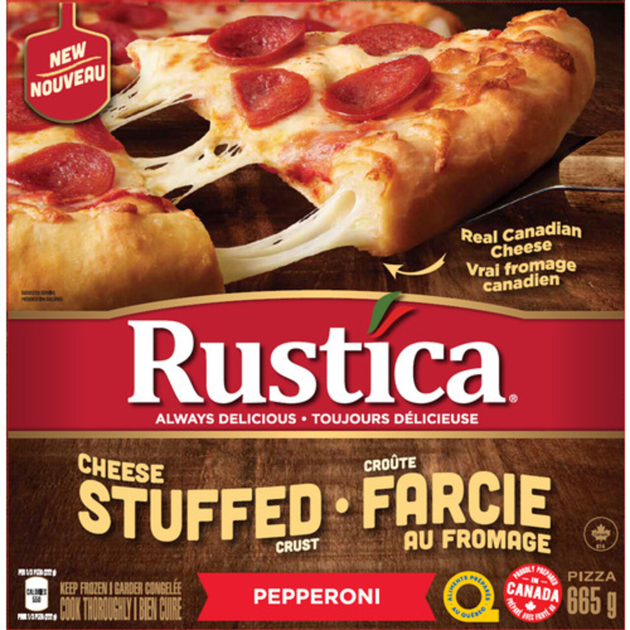 Rustica Frozen Pizza Stuffed Crust Pepperoni 665 g - Voilà Online ...