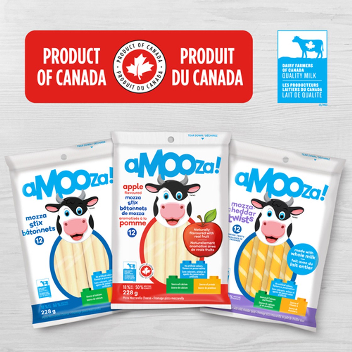 aMOOza! Mozza Cheese Stix Apple Flavoured 12 Pack 228 g - Voilà Online ...