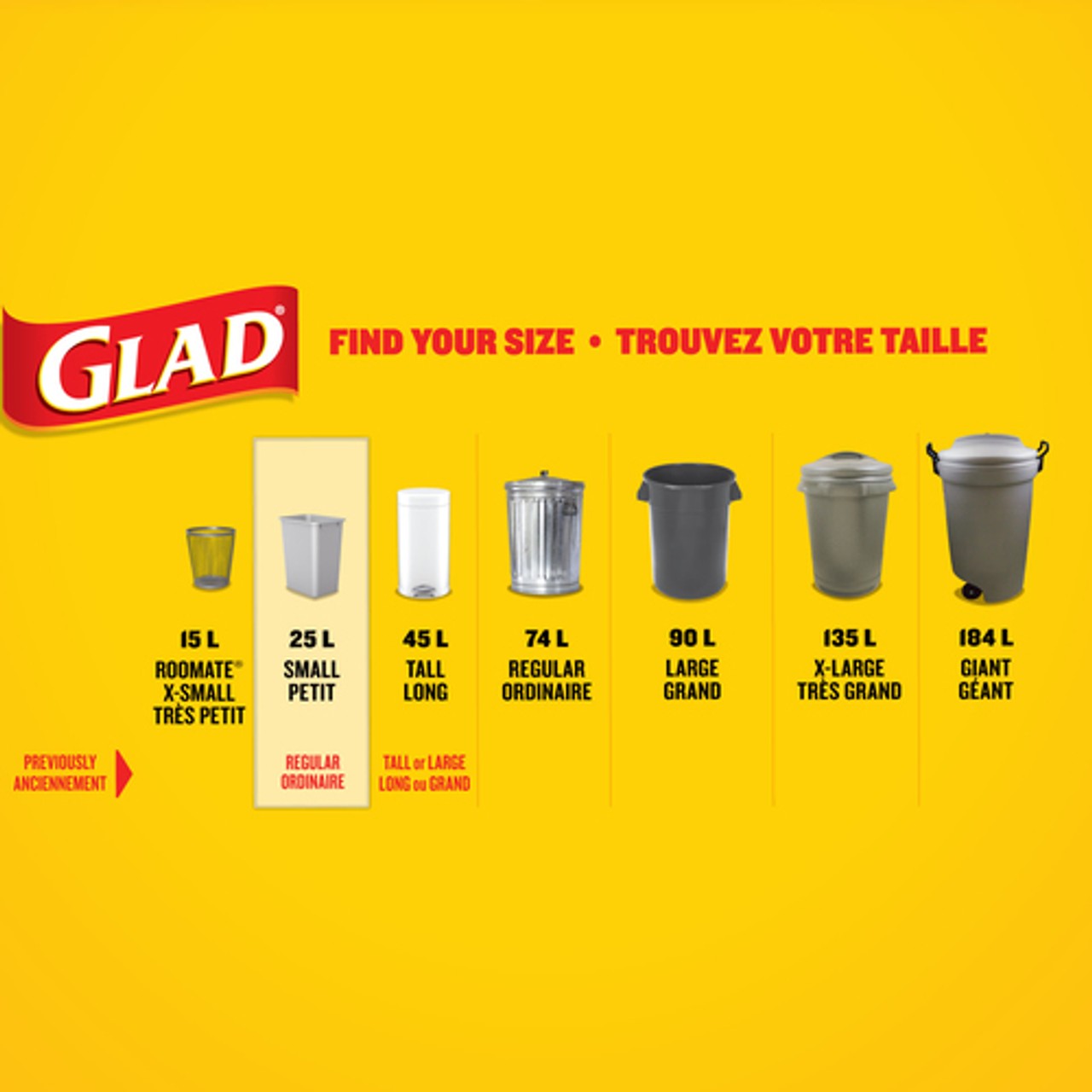 Glad Garbage Bags White Fresh Clean Scent Small 25 L 48 Bags - Voilà ...