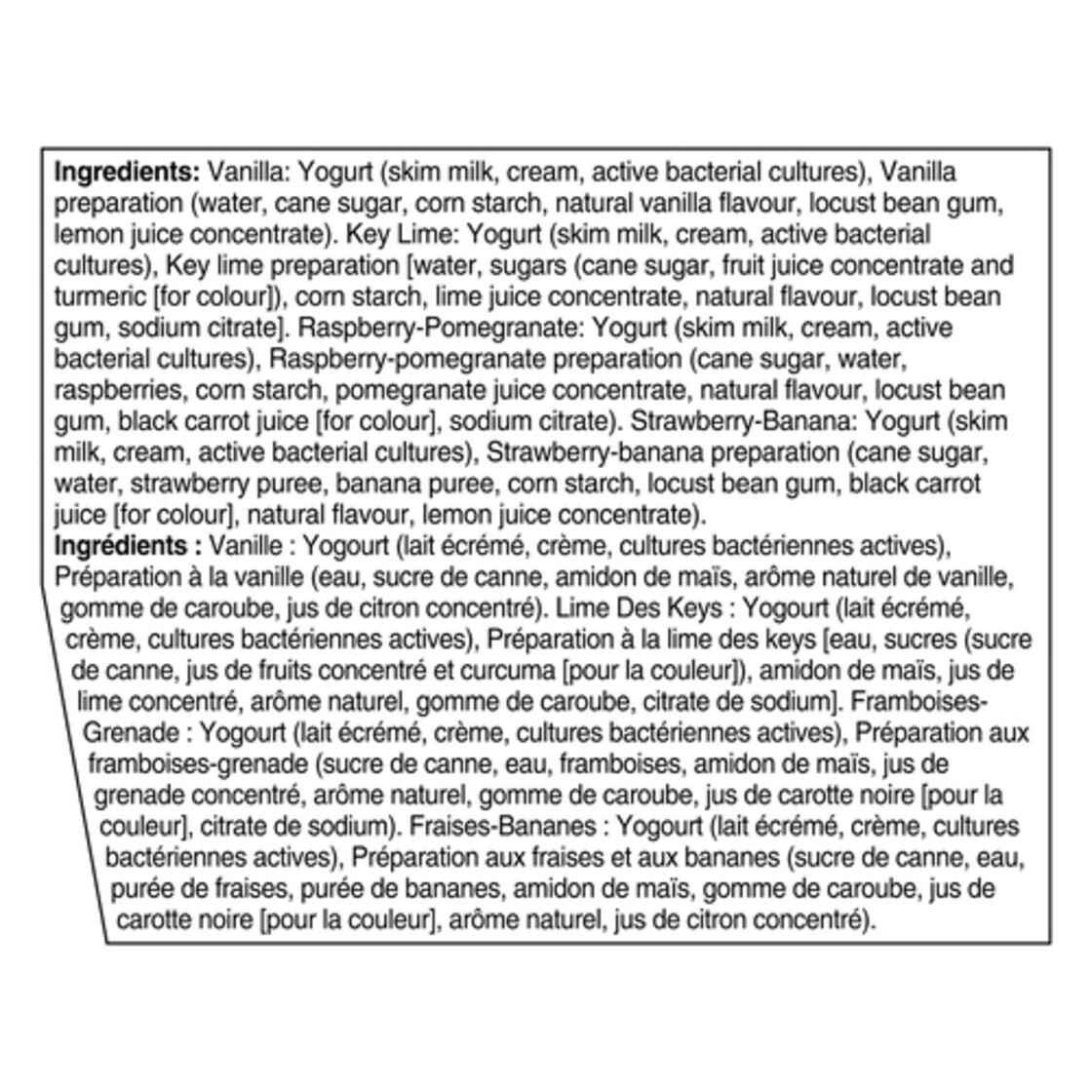 Oikos 2% Greek Yogurt Blended Raspberry-Pomegranate / Key Lime ...