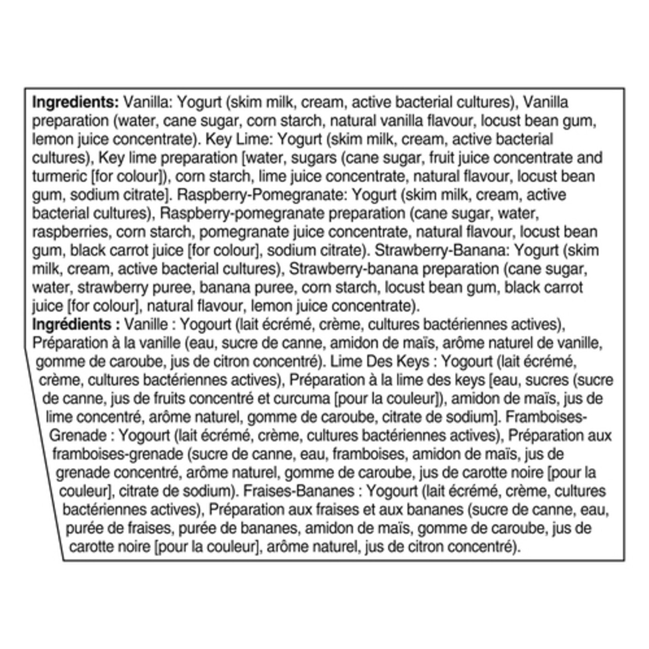 Oikos 2% Greek Yogurt Blended Raspberry-Pomegranate / Key Lime ...