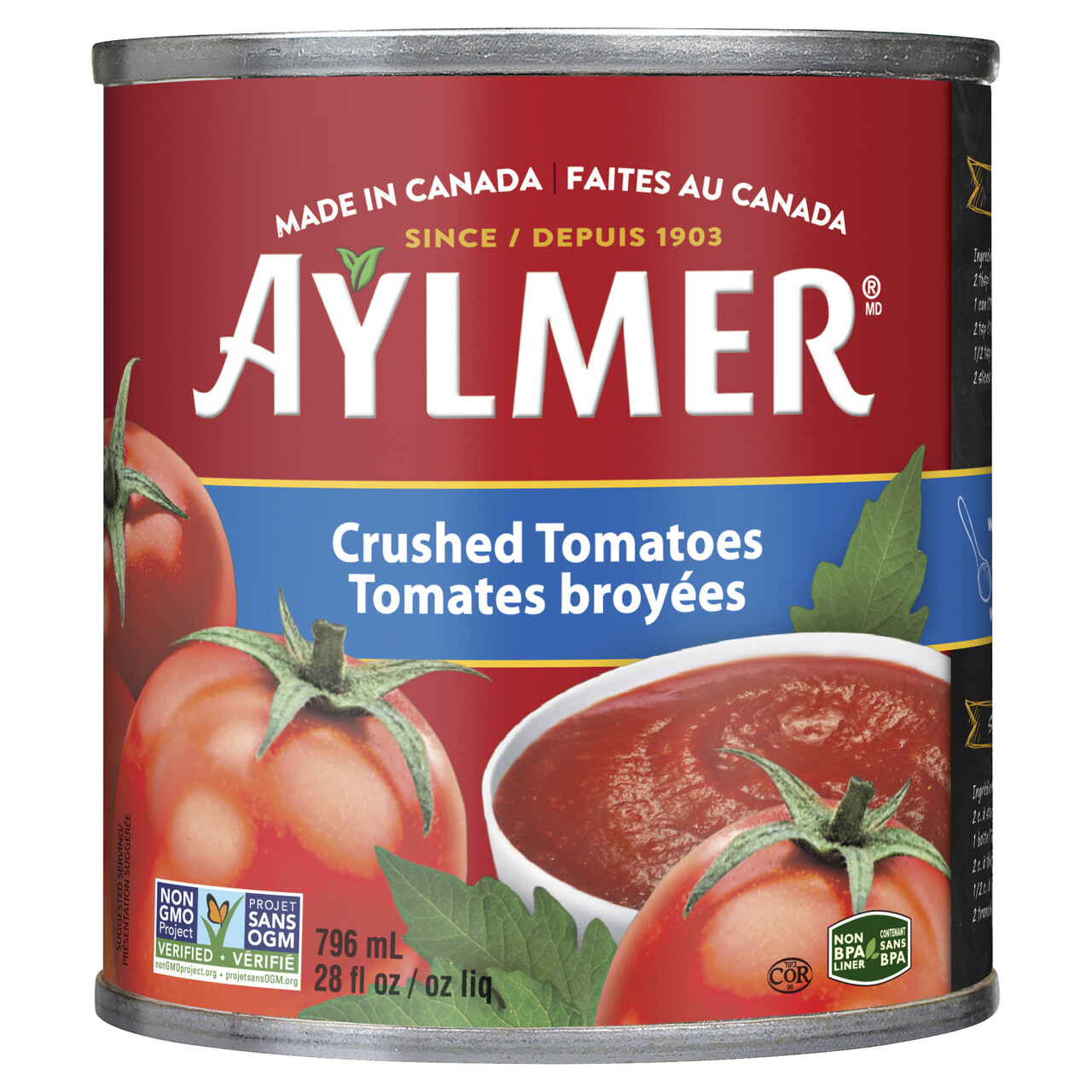 Aylmer Tomatoes Crushed 796 ml - Voilà Online Groceries & Offers