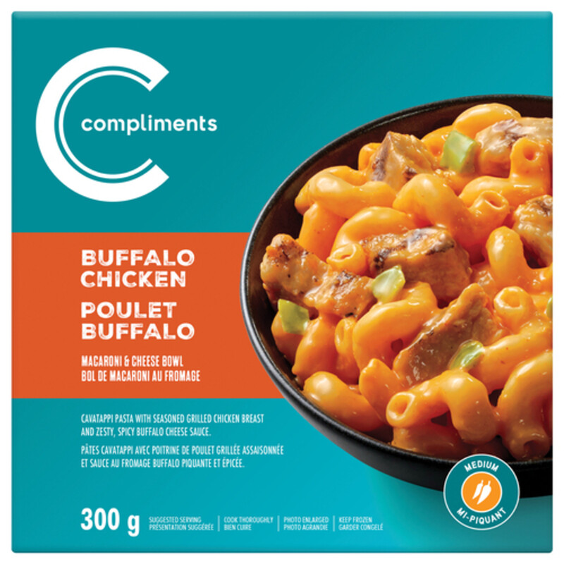 Compliments Frozen Macaroni & Cheese Bowl Buffalo Chicken 300 g - Voilà ...
