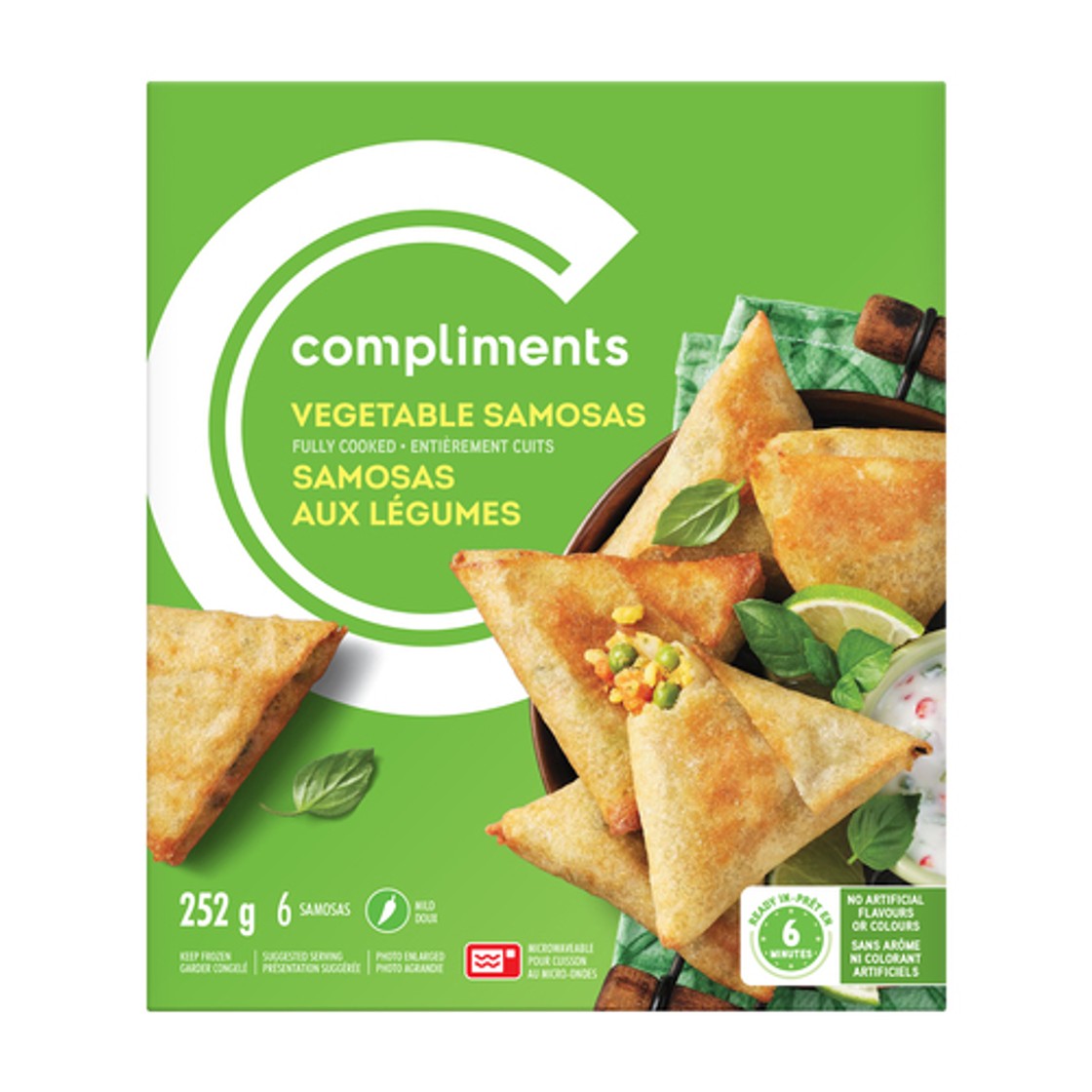 Compliments Frozen Vegatable Samosas 252 g - Voilà Online Groceries ...