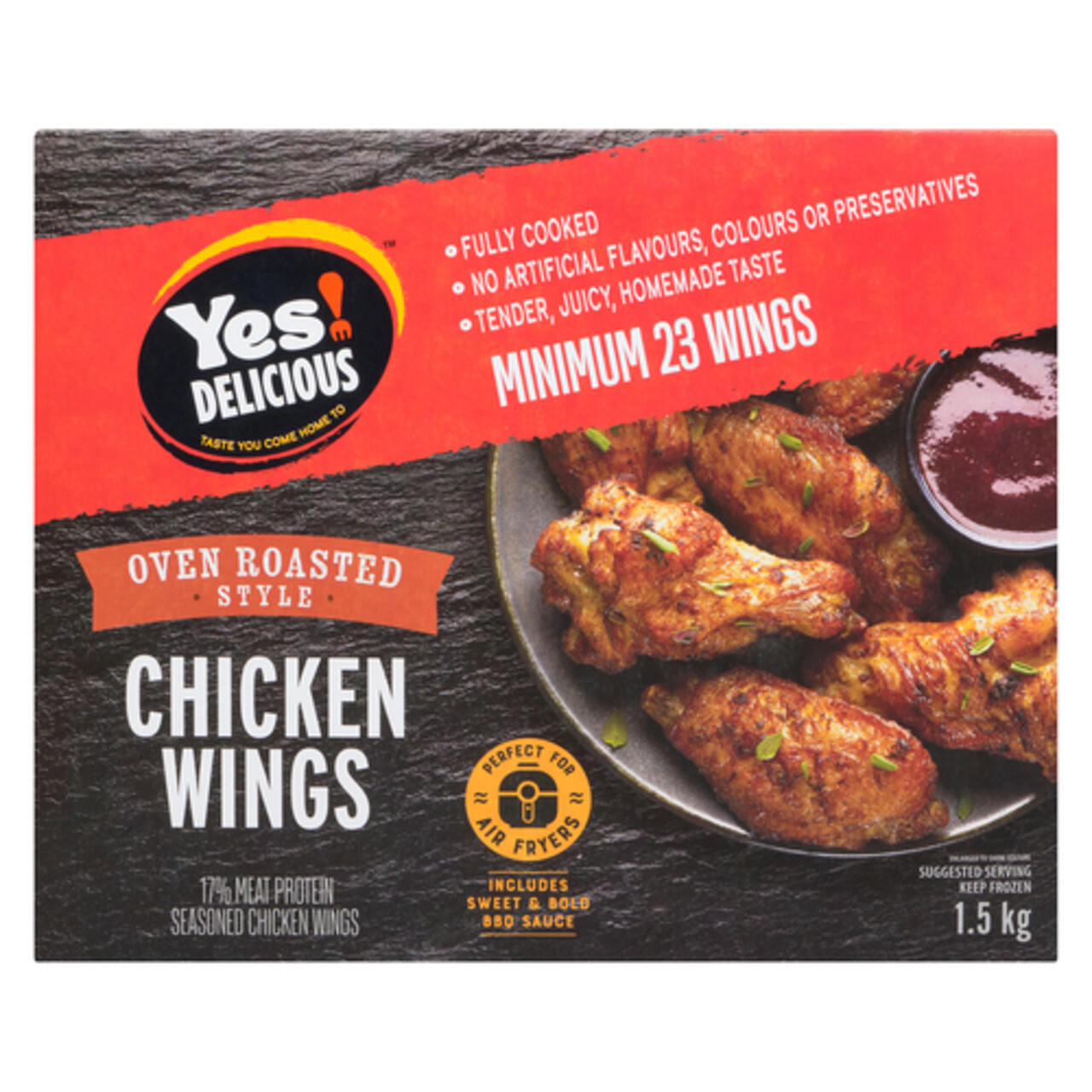 Yes! Delicious Frozen Chicken Wings Oven Roasted 1.5 kg - Voilà Online ...