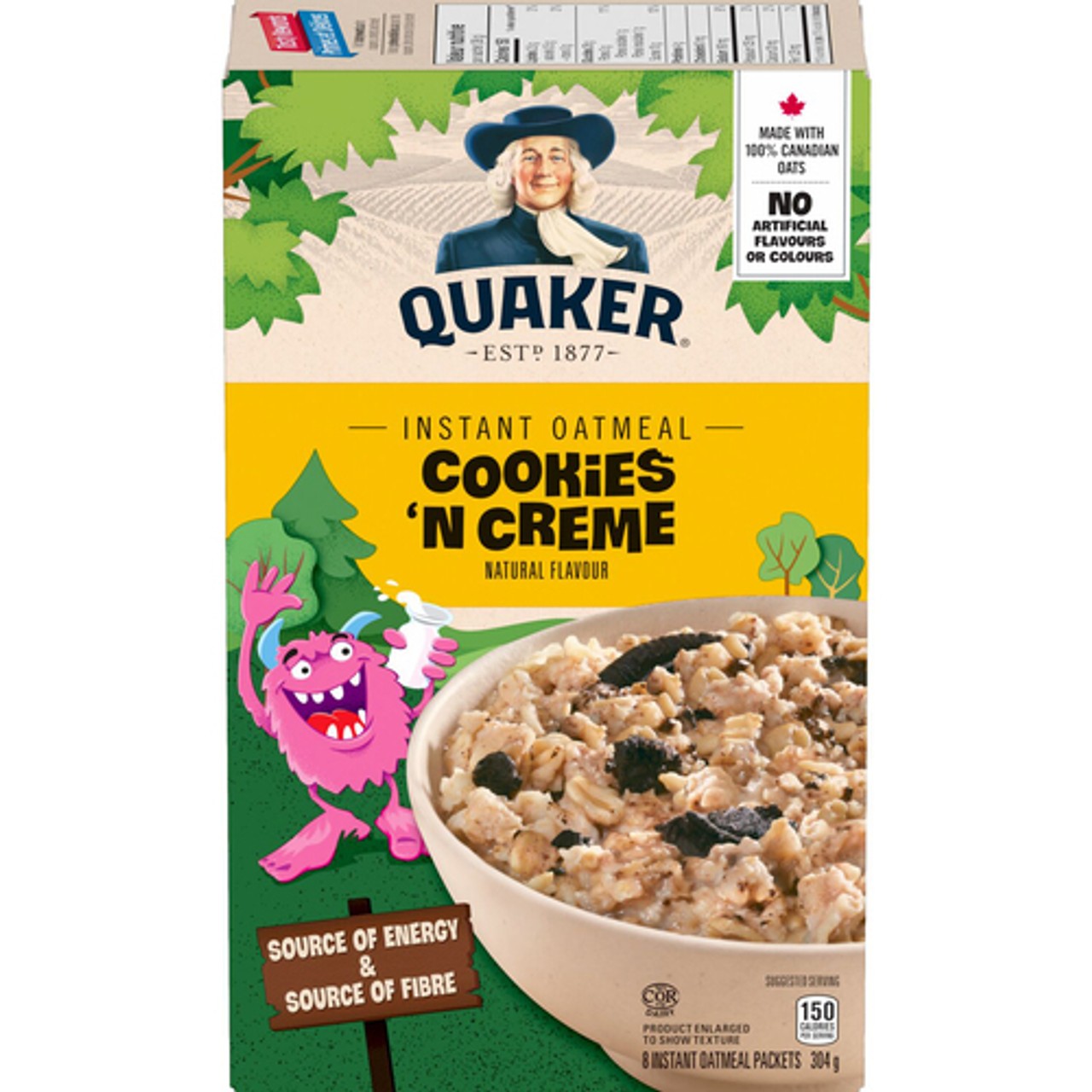 Quaker Instant Oatmeal Cookies And Cream 304 g - Voilà Online Groceries ...